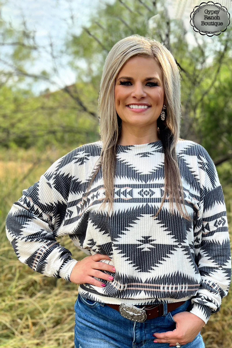 Headed South Aztec Top - Also in Plus Size – Gypsy Ranch Boutique