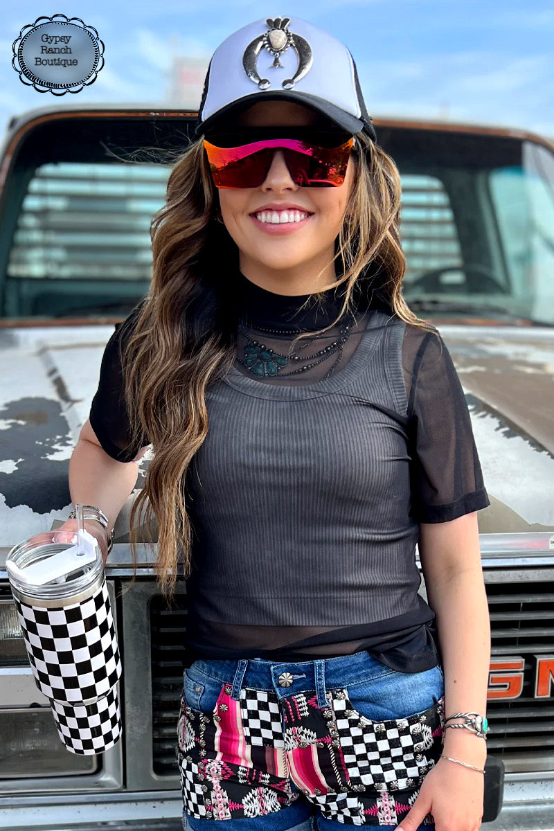 Midnight Ride Solid Black Mesh Layering Top - Also in Plus Size – Gypsy ...